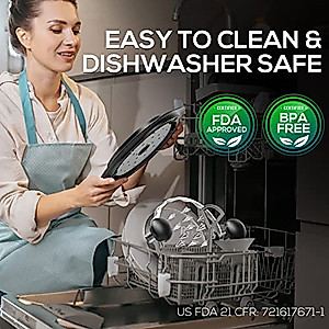 AveFare Pro Chicken Shredder, Chicken Breast Shredder Tool Twist with Clear Cover, Large Meat Shredder Machine - Ergonomic Handle, Dishwasher Safe, Anti-slip, Cleaning Brush, Heat Resistant, BPA Free