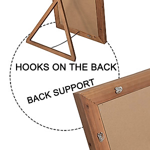 NeuType Full Length Mirror 65"x22" Floor Mirror with Standing Holder Solid Wood Frame Large Wall Mounted Mirror Hanging or Leaning Against Wall for Bedroom, Natural