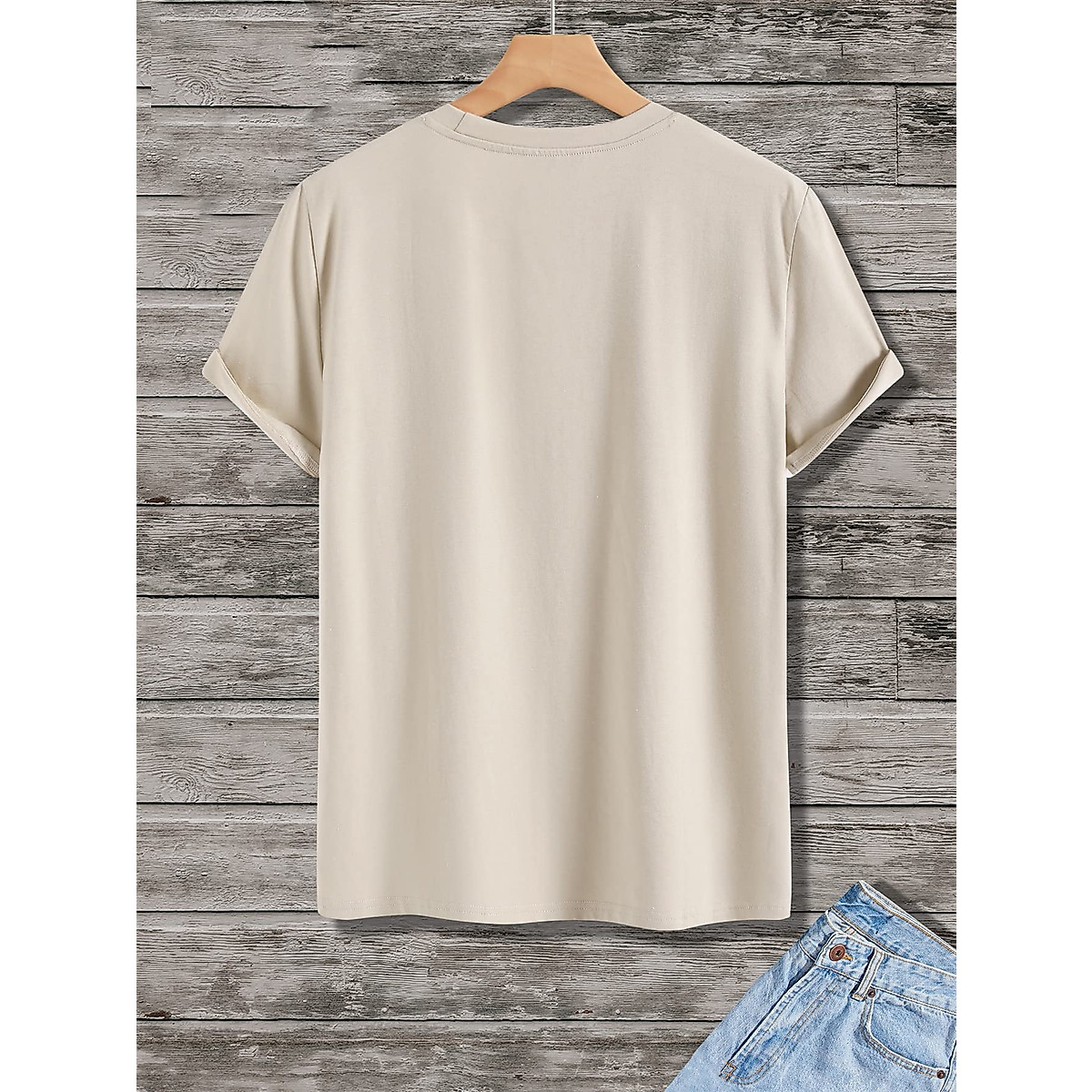 SOLY HUX Men's Graphic Tees Vintage T-Shirts Floral Letter Print Crewneck Short Sleeve T Shirts Casual Summer Streetwear Khaki Graphic Medium