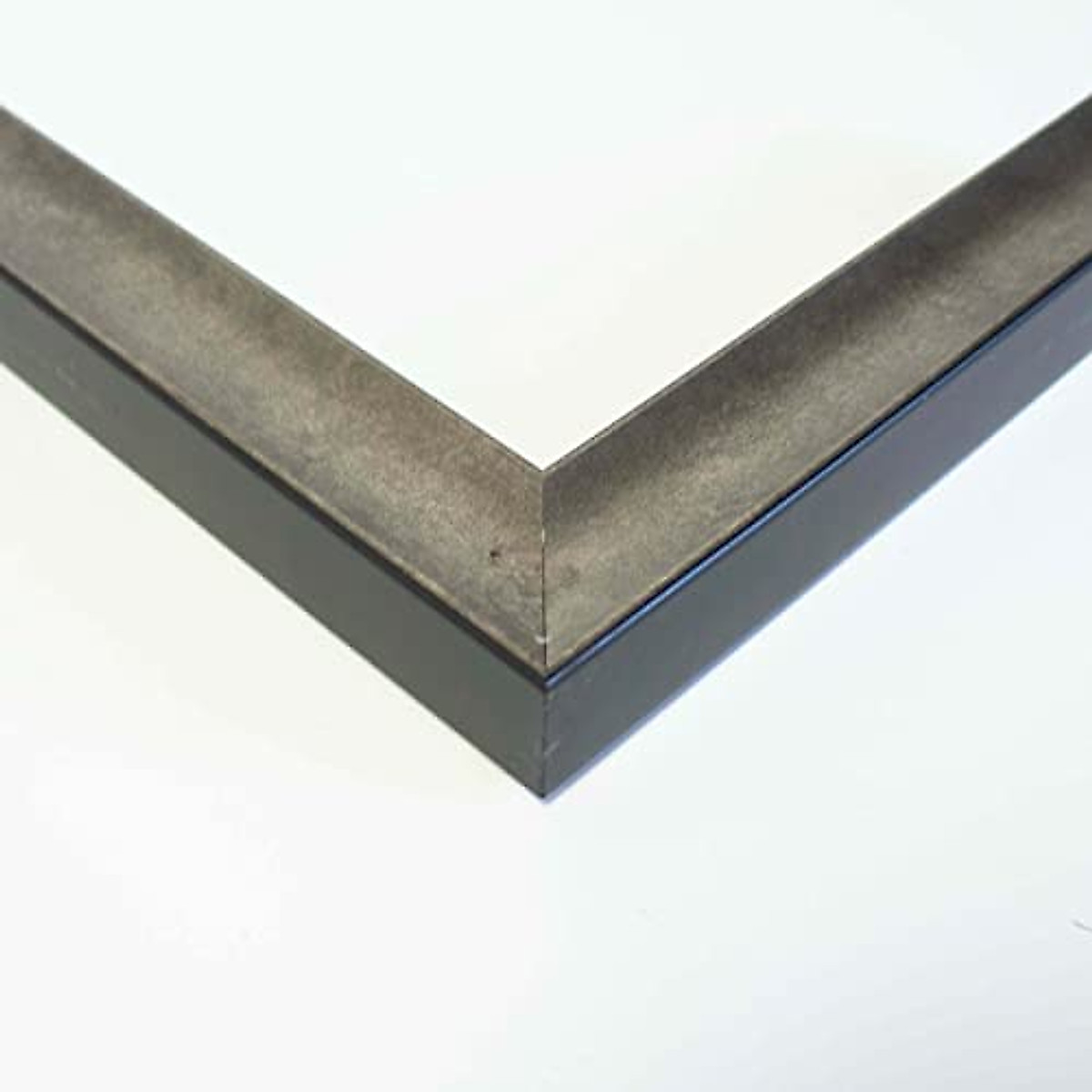 22x31 Frame Silver Real Wood Picture Frame Width 1.25 Inches | Interior Frame Depth 0.5 Inches | Florian Minimalist Photo Frame Complete with UV Acrylic, Foam Board Backing & Hanging Hardware