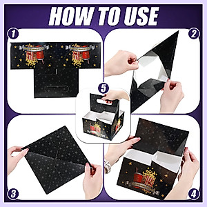 20 Pcs Movie Night Drink Carrier with Handles Movie Night Gift Carrier Candy Snacks Box Carrier with Handles Drink Carrier Movie Theater Snack Boxes for Food Delivery Movie Party