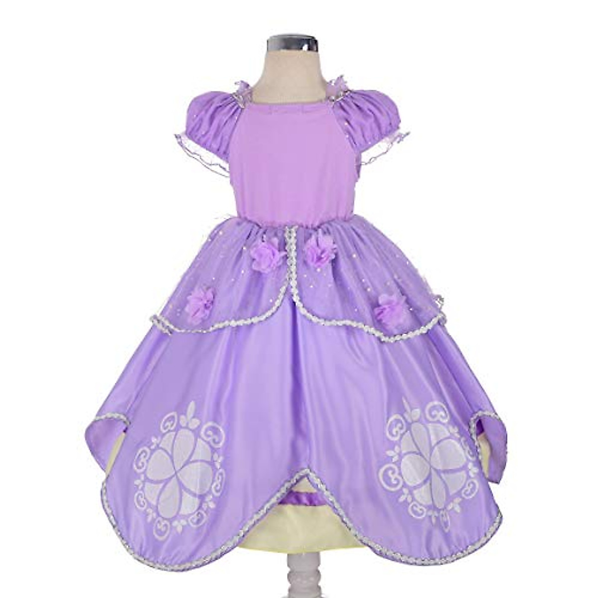 Lito Angels Baby Girls' Princess Dress Up Costume Purple Fancy Party Dress Outfit with Accessories Size 24 Months B