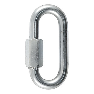 CURT 82930 Threaded Quick Link Trailer Safety Chain Hook Carabiner Clip, 3/8-Inch Diameter, 11,000 lbs Break Strength