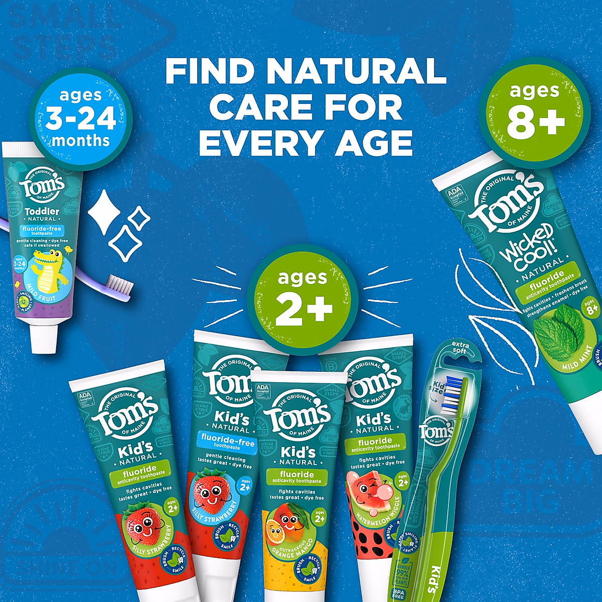 Tom's of Maine Natural Children's Fluoride Toothpaste, Watermelon, 5.1 oz