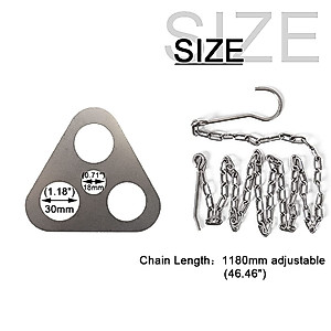 SI FANG Camping Tripod Grill Board, Turn Branches into Campfire Tripod, Radiate Portable Stainless Steel Campfire Support Board with Adjustable Chain for Hanging Cookware Outdoor Camp Tripod Cooking