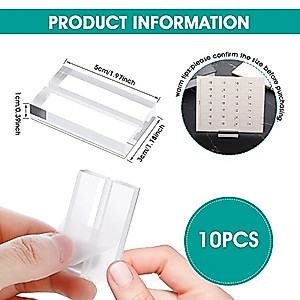 cobee Clear Acrylic Sign Display Holders, 10 Pcs Table Numbers Slot Stand, Clear Place Card Holders, Wedding Sign Holders, Slot Table Numbers Display Stands for Numbers Photos Office Menu Meeting