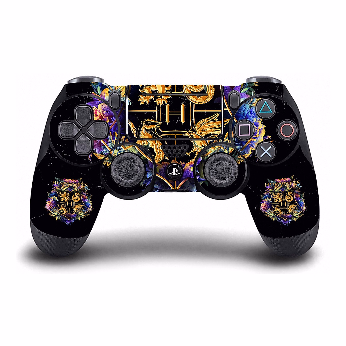 Head Case Designs Officially Licensed Harry Potter Hogwarts Crest Graphics Vinyl Sticker Gaming Skin Decal Cover Compatible With Sony PlayStation 4 PS4 Console and DualShock 4 Controller Bundle