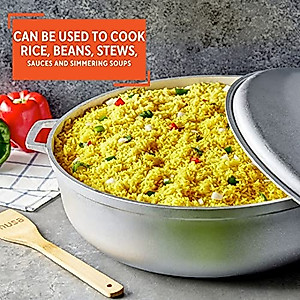 IMUSA USA Traditional Oversided Colombian Caldero 26.8-Quart/50cm, Silver