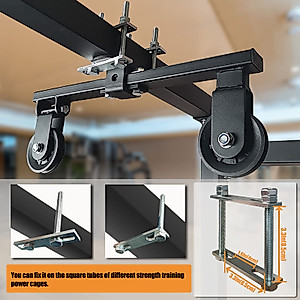 KORIKAHM Upgraded Cable Pulley System Gym, LAT Pull Down Machine for Home Gym Equipment, Weight Pulley System for Cable Machine, LAT Pulley System for Strength Training Power Cages Racks (Style 1)…