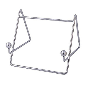 ARFUKA Metal Kitchen Cookbook Stand, Recipe Book Holder, Tablet Holder, Cookery Book Easel, Magazine Holder for Kitchen Counter and Table Silver