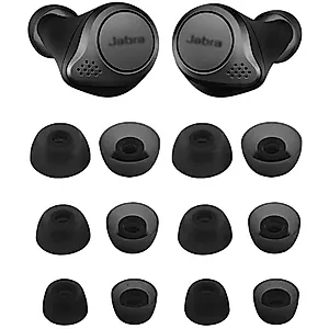 ALXCD Ear Tips Compatible with Jabra Elite 75t Headphone, 6 Pairs Replacement Silicone Tips, Compatible with Jabra Elite 75t/ 65t/ Active/ 7 Pro/ Elite 3/ Elite 4 S/M/L