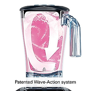 Hamilton Beach Commercial HBH550 The Fury Blender, 3 hp, 2 Speeds, Pulse, 64 oz./1.8 L Cutter Assembly Polycarbonate Container, 18.04" Height, 8.89" Width, 8.07" Length, Black