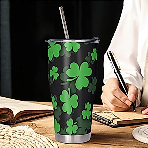 Legendnatoo St.Patrick's Day Tumbler Stainless Steel Vacuum Insulated Easy to Clean Travel Coffee Mug for Adult & Teens & Kid Multicolor 900ml(30oz)