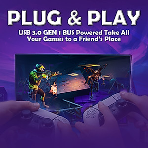 Suhsai External Hard Disk for Gaming, USB 3.0 Portable HDD Storage & Backup Drive for Laptop, Desktop, Playstation Xbox Game - Suitable with Windows, Mac, Game Console, PS4, PS5 (320GB - Black)