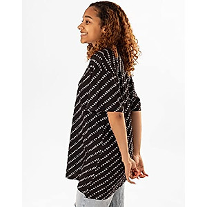 Barbie Oversized T-Shirt Womens Ladies Doll Logo Black Clothes Large