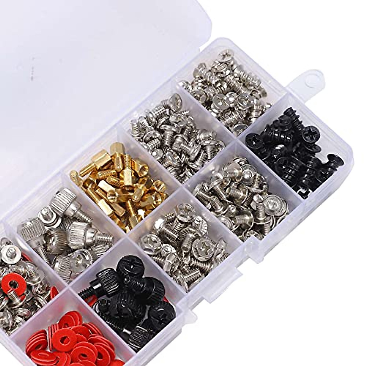 YHJIC 360PCS Personal Computer Screw,Pc Case Screws, Standoffs for Hard Drive Pc Case Fan Graphic
