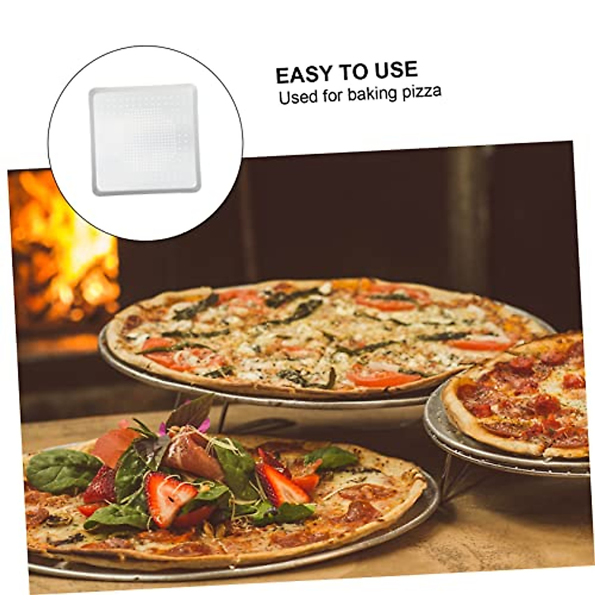 UPKOCH 1pc Pizza Pan Stainless Steel Griddle Nonstick Bakeware Pans Pizza Baking Sheet Rectangle Tray Bread Oven Round Baking Pan Dishwasher Safe Pizza Pan Kitchen Bakeware Baking Tray Ie