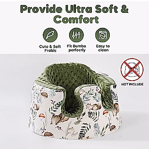 Mamatepe Seat Cover Compatible with Bumbo Seat,Breathable Baby Bumbo Seat Cover,Soft Bumbo Floor Seat Cover for Baby Girl Boy,Only Compatible with Bumbo Seat (Forest)