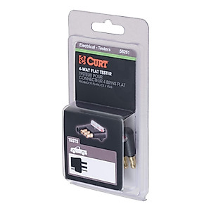 CURT 58261 4-Pin Flat Trailer Wiring Towing Vehicle Socket Tester