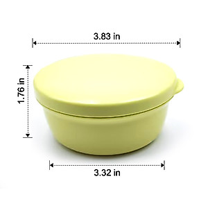 Philbinden Travel Soap Container, 2 Pack Round Plastic Soap Holder with Leak-Proof Lid Keep Bar Shampoo and Bar Conditioner Dry Travel Soap Case for Business Trip Bathroom Gym Shower (Blue+Yellow)