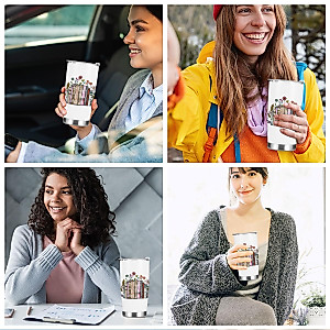 Book Lovers Gifts Stainless Steel Tumbler, Book Club Gifts Bookish Gifts Coffee Mug with Lid, 20 oz Thermal Cup Insulated Water Glasses, Book Accessories Librarian Gifts for Women Girls Bookworm Niece