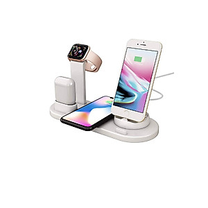 Wirless Charger 4 in 1 Multifunction Chargers 15w Fast 6 in 1 Charging Dock for AirPods Watch Phone iPhone 14/13/12/11/pro/pro max/X/Xmax (Black)