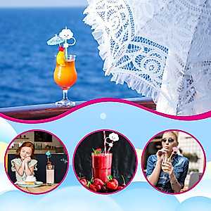 Silicone Straw Tips Cover 6 Pack Reusable Cloud Shape Straw Covers Protector Cute Straw Plugs Drinking Straw Tips Lids Anti-dust Silicone Straw Caps for 6-8 mm Straws (White Cloud style)