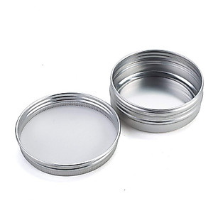 Tosnail 48 Pack 2 oz. Aluminum Round Lip Balm Tin Containers with Screw Thread Lid - Great for Spices, Candies, Tea or Gift Giving