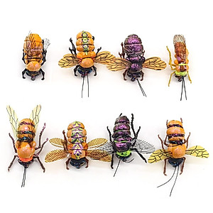 YZD Realistic Fly Fishing Dry Wet Nymph Trout Flies Topwater Lures for Freshwater Saltwater High Simulation Hand Tie Lure Kits 8 pcs