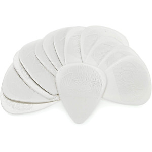 Fender Nylon Guitar Picks 351 Shape, White, 0.46mm, 12-Pack