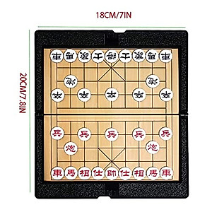 JGATW Chess Set Chess Board Game，Chinese Chess Set Folding Chessboard Small Pieces，Folding Roll Up Chess Game Sets International Chess