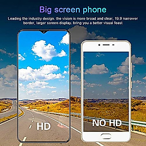 WWJ Mobile Phone BlueGreenBlack 6.3 Inch HD Water Drop Screen 1 16G Full Water Drop Big Screen Smartphone Android 6.0 Resolution 720 1520