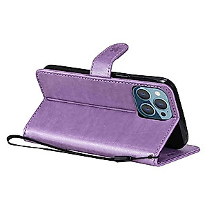 Fansipro Phone Cover Wallet Folio Case for Oppo Reno 6 PRO Plus 5G, Premium PU Leather Slim Fit Cover for Reno 6 PRO Plus 5G, 2 Card Slots, Nice fit, Purple