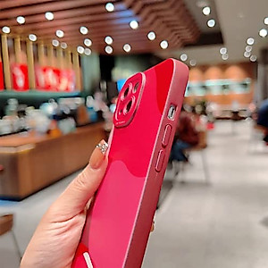 YKCZL Compatible with iPhone 13 Mini Case 5.4 Inch, Cute Painted Art Full Camera Lens Protective Slim Soft Shockproof Phone Case for Women Girl-Purple