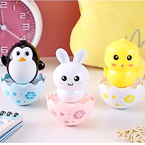 Lukax Easter Egg Toys - Bunny Chick Easter Basket Stuffer, Plastic Easter Toys with Rattles, Easter Egg Basket Toys Gift for Toddler Boy Girl