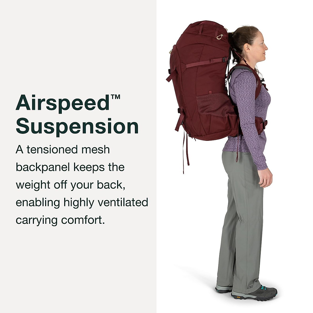 Osprey Fairview Trek 70 Women's Travel and Backpacking Backpack, Night Jungle Blue