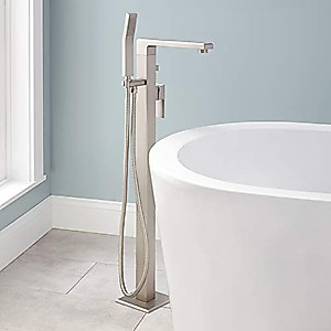 Signature Hardware 934423 Ryle Floor Mounted Tub Filler- Includes Hand Shower