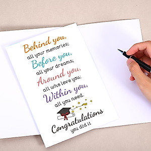 Graduation Cards, Graduation Gift Card, Graduation Cards 2024, Senior 2025 Graduation Card, College High School Graduation Card, Graduation Gifts for Him Her - 6x8 inch Folded Card include Envelope