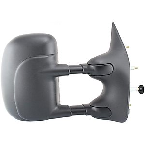 GO-PARTS - Towing Mirror for Ford Econoline Van 2003-2014, Right (Passenger), Manual Adjust and Folding, Non-Heated, Textured, Without Auto-Dimming, Blind Spot Detection, Memory & Signal Light,