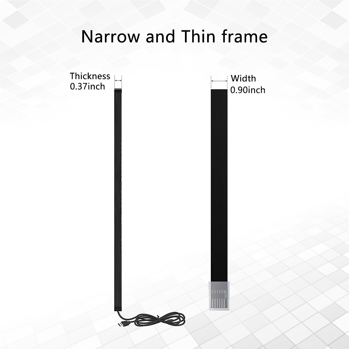GreenTouch 55 inch 10 Points IR Touch Frame Infrared Touch Screen Without Glass USB Interface Free-Drive for Touch Monitor, Interactive White Board, Digital Kiosks and Interactive Displays