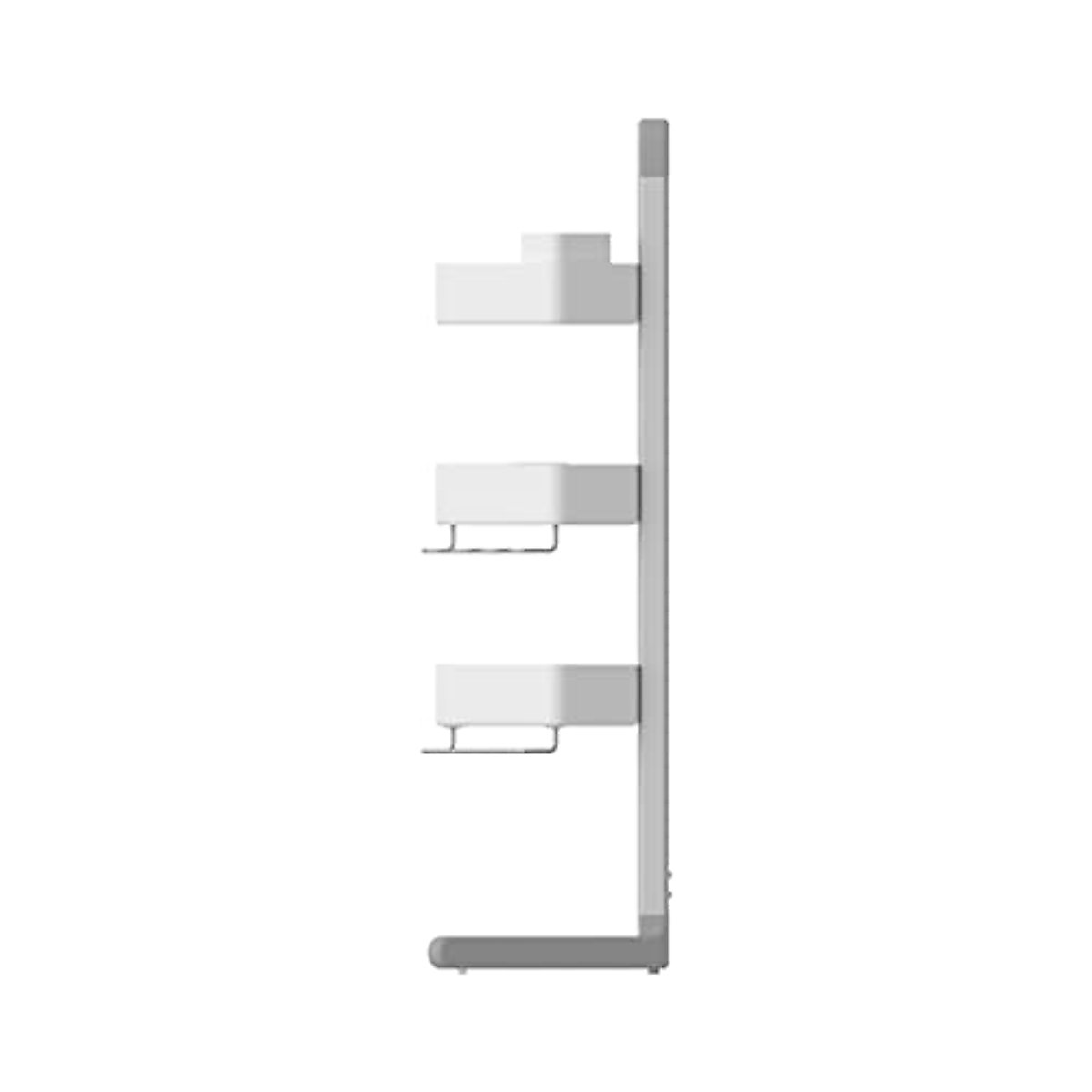 Sharper Image The SpaStudio Nook, Modular Corner Shower Caddy, Adjustable 3 Tier Design with Customizable Fit and Storage