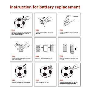 OMOTIYA LED Light Up Soccer Ball Games Toys - Glow in The Dark Soccer Balls Size 5 - Sports Gear Soccer Gifts for Boys & Girls 8-12+ Year Old - Kids, Teens Football Gift for 8 9 10 11 12 Year Old