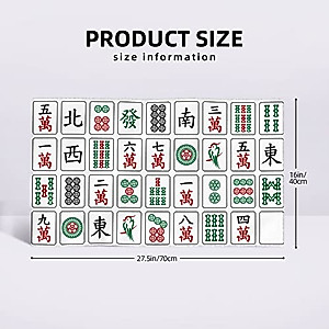 GLOVET Mahjong Bath Decorative Hand Towels for Bathroom, Comfortable Luxury Bath Towels, Ultra Soft Quick Dry Towel for Hotel, Gym, Sports and Spa Home Decor, 27.5x16 in