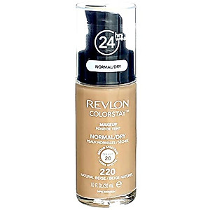 Revlon ColorStay for Normal/Dry Skin Makeup, Natural Beige [220] 1 oz (Pack of 2)