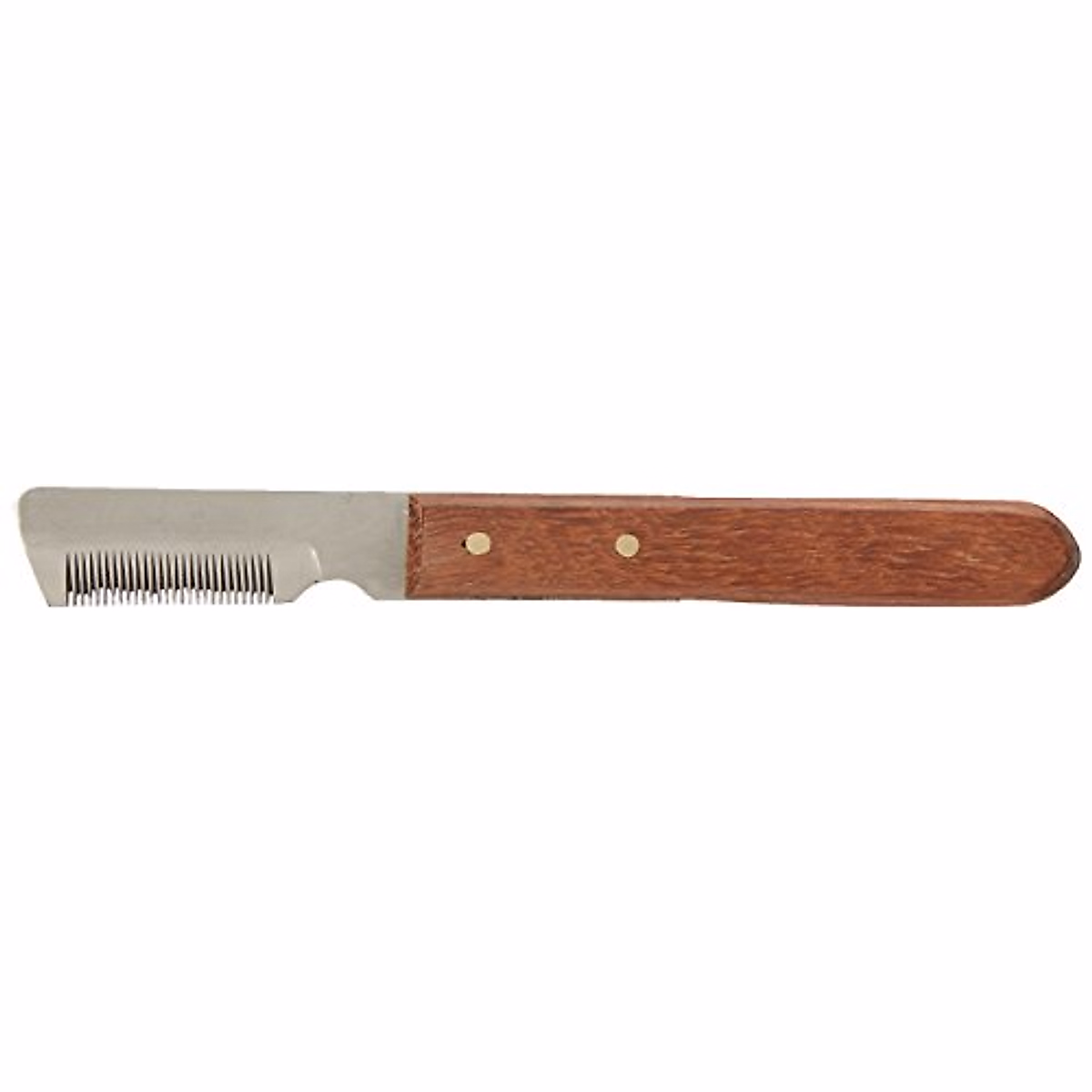 Tamsco 5-Inch Stripping Knife, Wooden Handle Wooden Handle Fine Teeth 1-Inch Blade, Ideal for Working Around The Face Hardened Stainless Steel