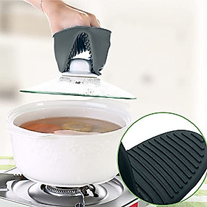 NAVITHOUS Oven Mitts and Pot Holders Sets 6pcs, Thick Cotton Oven Gloves High Heat Resistant 500℉with Extra Long Oven Mitts and Hot Pads Potholders with Non-Slip Silicone Surface for Cooking Baking