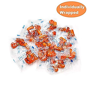Foam Corded Ear Plugs 100 Pair - Soft NRR 32dB Noise Cancelling Sound Blocking Disposable Orange for Sleeping Snoring Noise Hearing Protection Construction Shooting Range Sports Mowing Woodworking