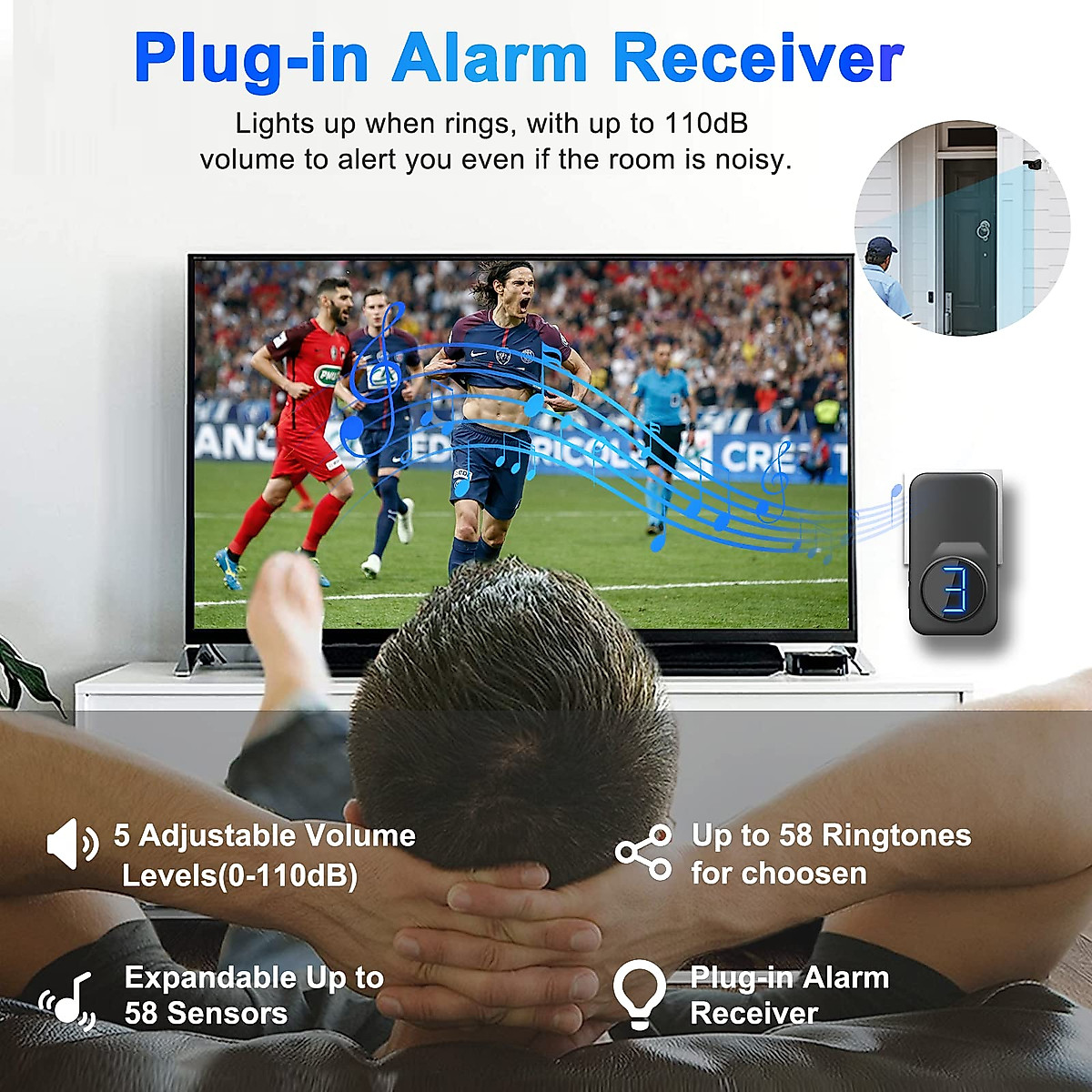 Driveway Alarm, Bistee Wireless Driveway Alarms Weather Resistant Motion Sensor&Detector, Microwave lnfrared Detector Home Security Alert System, 600 FT Range Monitor&Protect Outdoor/Indoor Property