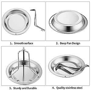 6 Pack Beer Can Chicken Holder Stainless Steel Chicken Roaster Rack Beer Can Chicken Stand Vertical Roaster Rack Chicken Roasting Rack Turkey Standing Holder with Pan for Grill Oven Camping Home BBQ