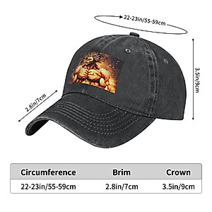 Anime Baki The Grappler Yujiro Hanma Baseball Cap Unisex Adjustable Casual Chapeau Outdoor Sports Caps Black